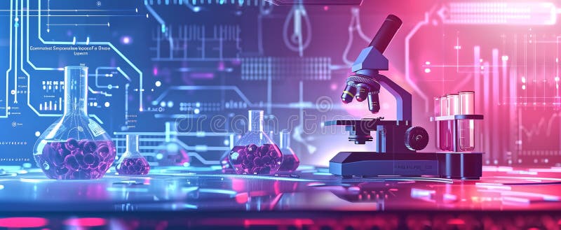 Medical Science Technology Concept Design. Wide Angle Visual for Stock ...