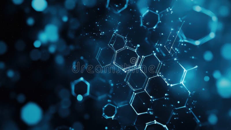 Medical Science Vector Background with Hexagonal Patterns and Details ...