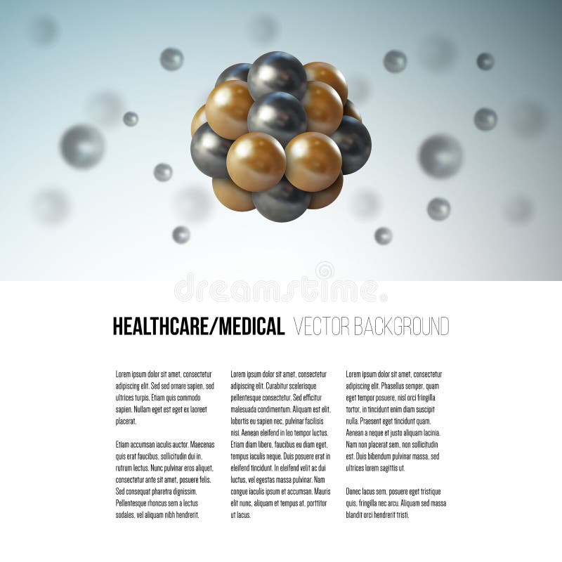 Medical Scientific Cell. Abstract Graphic Design of Molecule Structure ...