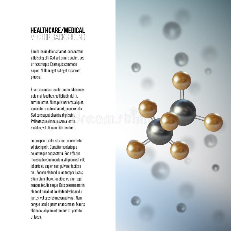 Medical Scientific Cell. Abstract Graphic Design of Molecule Structure ...