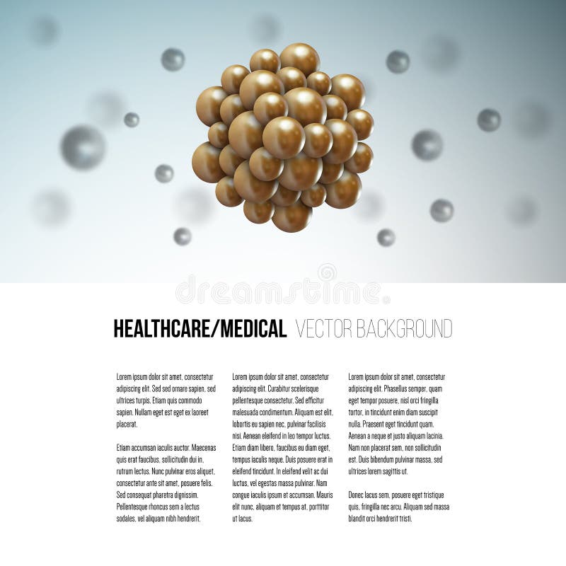 Medical Scientific Cell. Abstract Graphic Design of Molecule Structure ...
