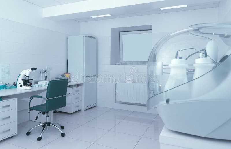 Empty Laboratory Room with Big Modern X-Ray Machine Stock Photo - Image ...