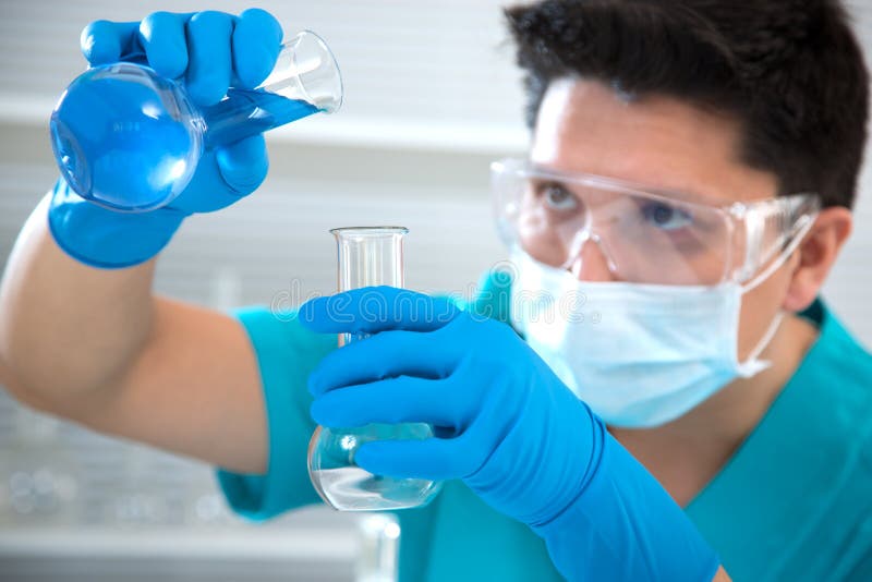 Medical Scientist Working in Laboratory Stock Photo - Image of ...