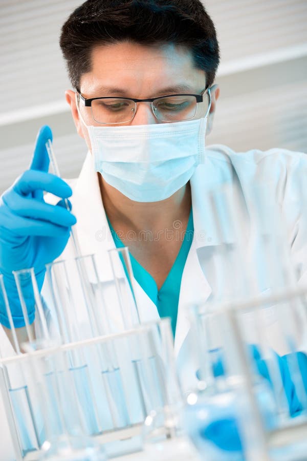 Medical Scientist Working in Laboratory Stock Photo - Image of chemist ...