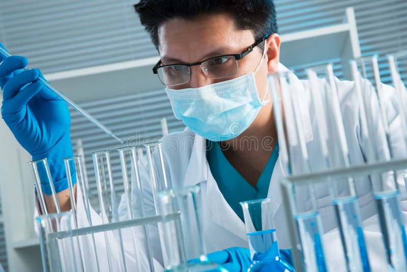 Medical Scientist Working in Laboratory Stock Image - Image of ...