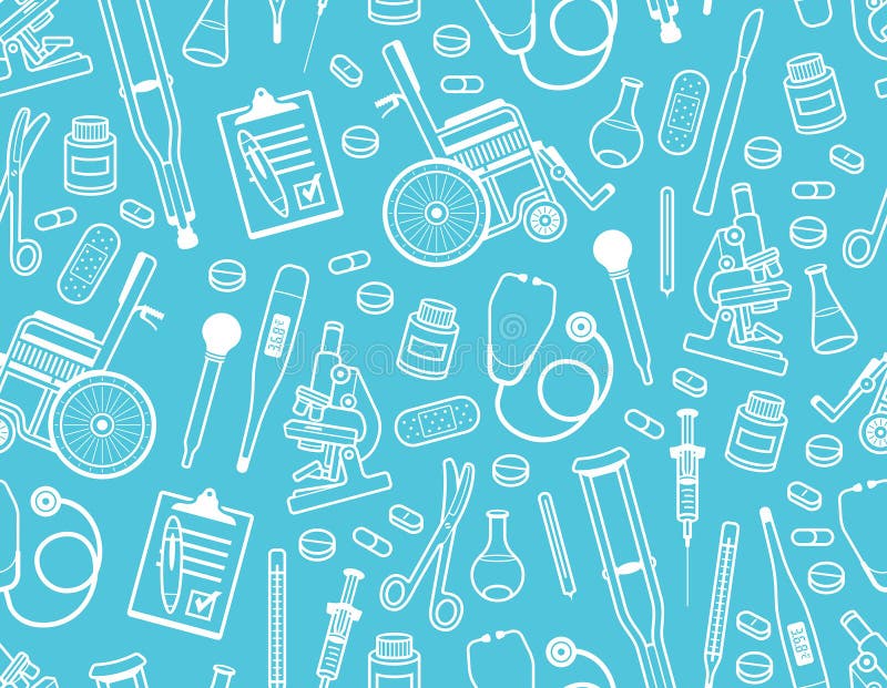 Medical seamless pattern stock vector. Illustration of pattern - 119511170
