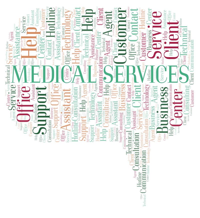 Medical Services Word Cloud Stock Illustration - Illustration of ...