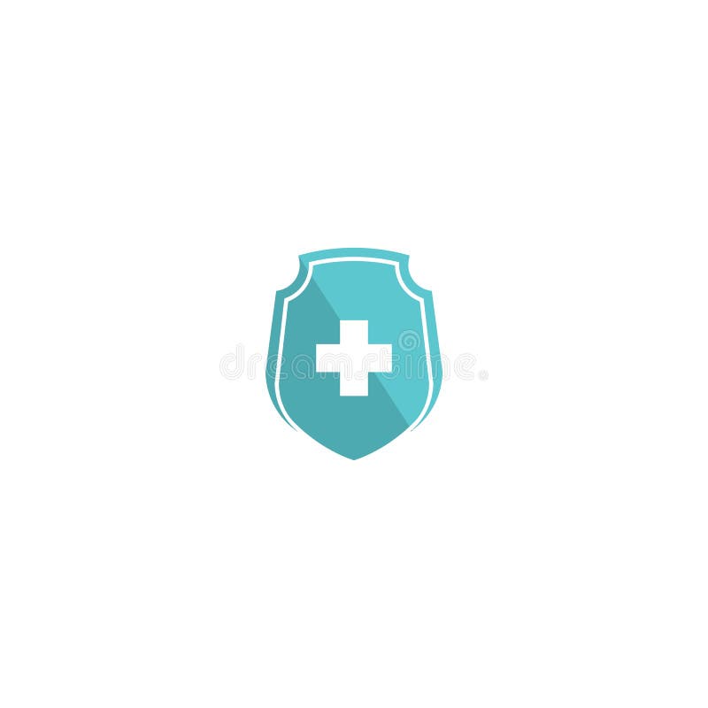 Medical Shield Protection Logo Vector Icon Illustration Stock Vector ...