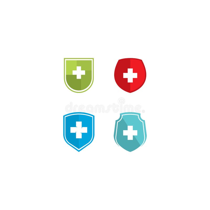 Medical Shield Protection Logo Vector Icon Illustration Stock Vector ...