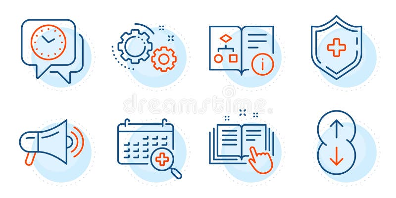 Medical Shield, Technical Documentation and Technical Algorithm Icons ...