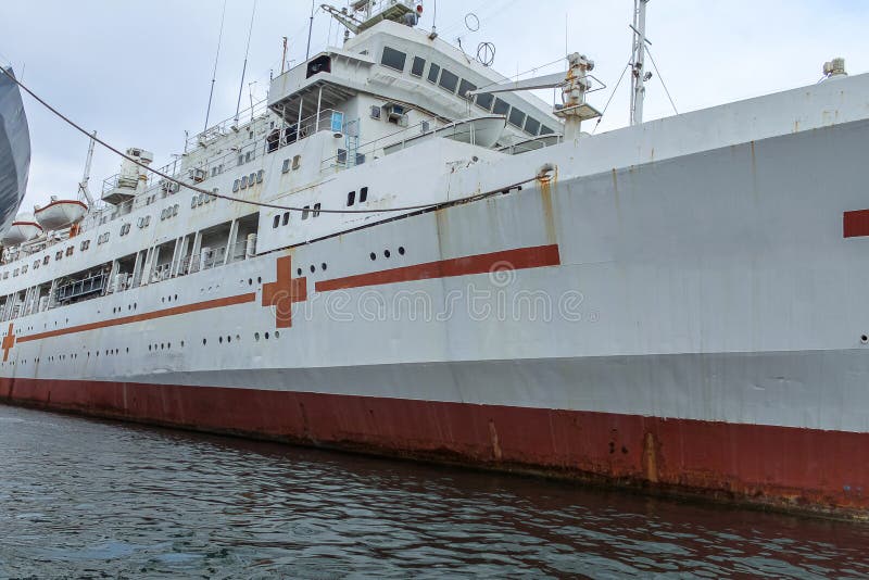 Medical Ship in the Russian Navy. Floating Hospital. Editorial Stock ...