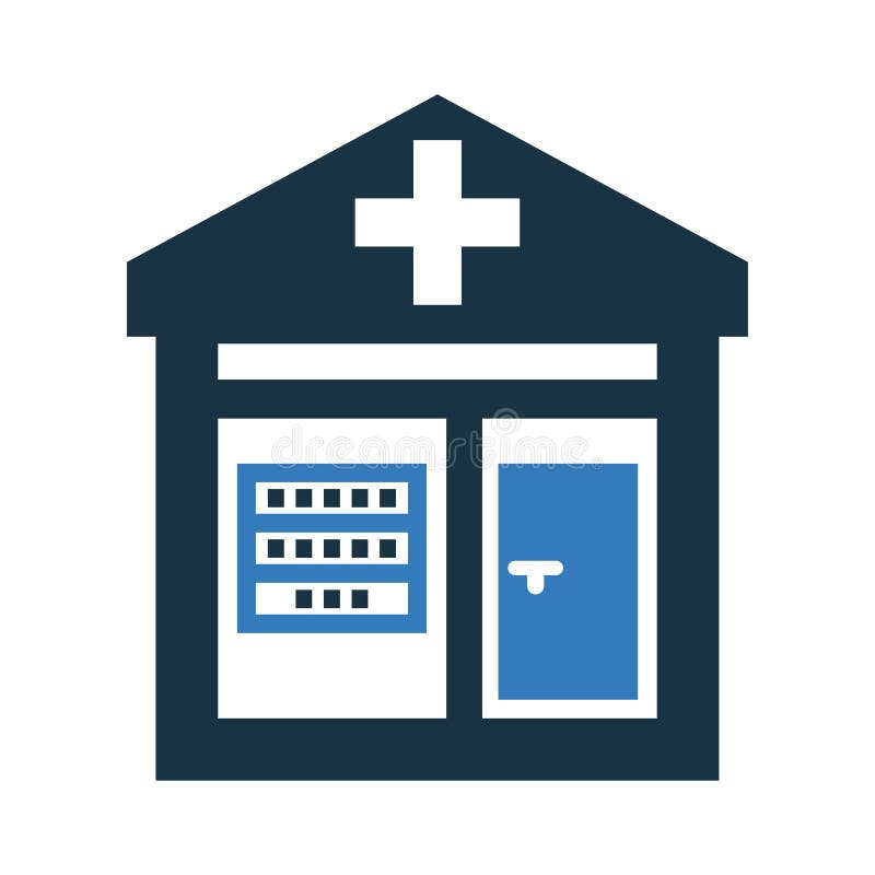Medical Shop, Pharmacy Icon / Black Color Stock Illustration ...