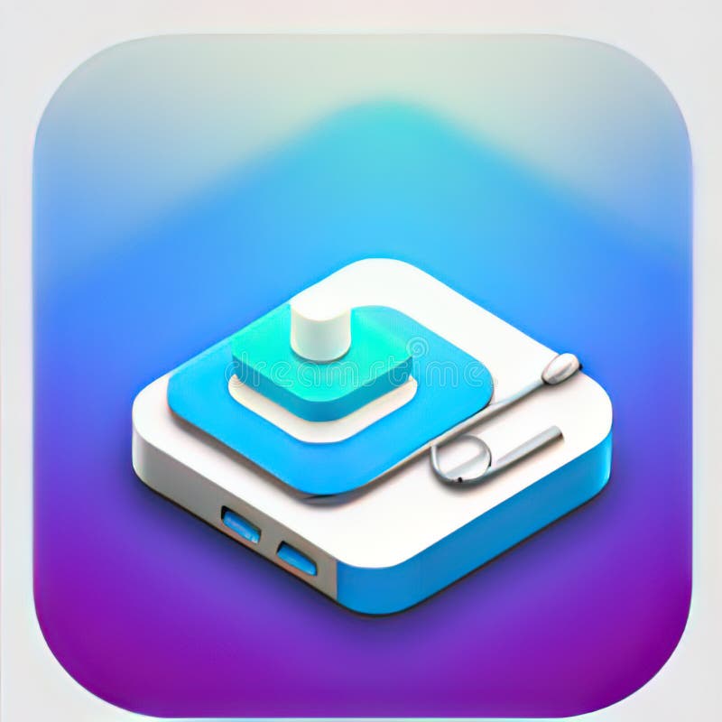 Medical Software App Style Icon. Generative AI. Stock Illustration ...