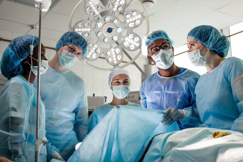 Medical Specialists Having a Break after Operation Stock Photo - Image ...