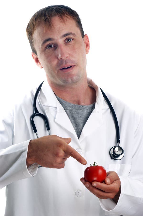 Medical Staff Explains the Benefits of Vegetable Stock Image - Image of ...
