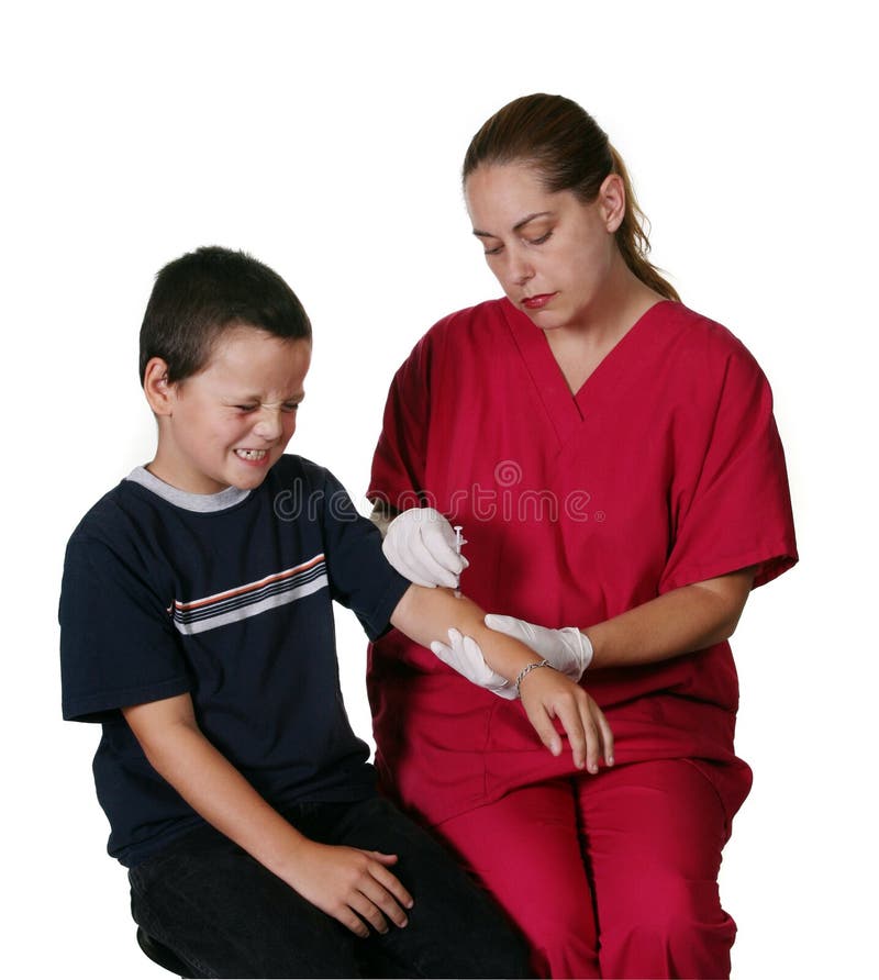 Medical Staff Flicking Needle Stock Image - Image of healthcare ...