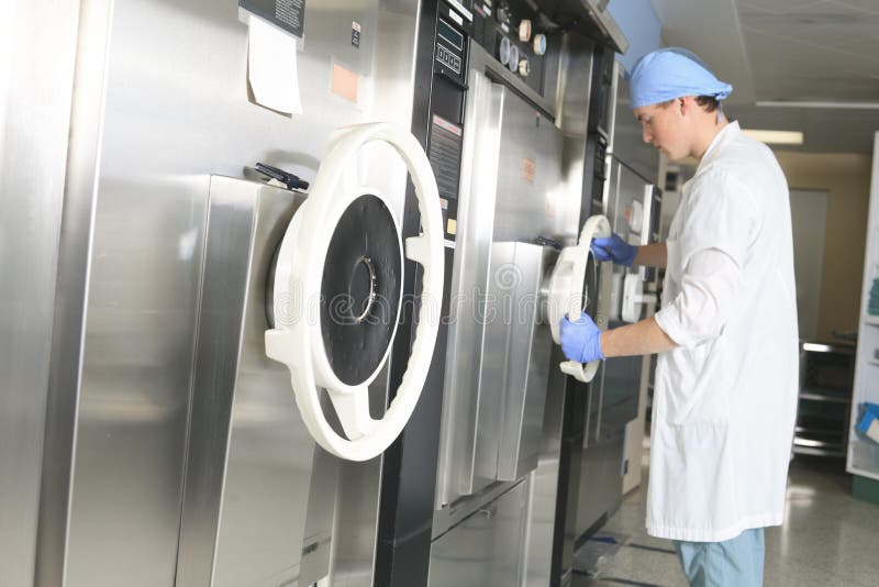 Medical Staff Sterilizing Check the Machine Stock Photo - Image of tool ...