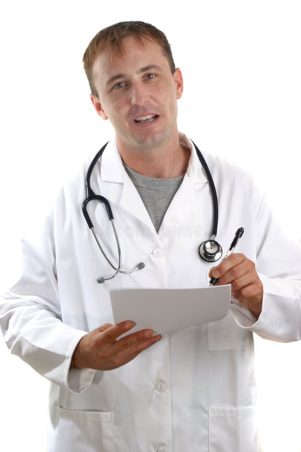 Medical Staff Taking Notes on White Paper Stock Image - Image of frank ...