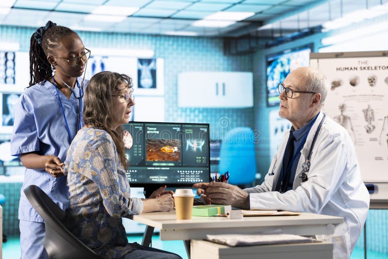 Medical Staff Using Diagnostic Tools To Check Heartbeat and Lung ...