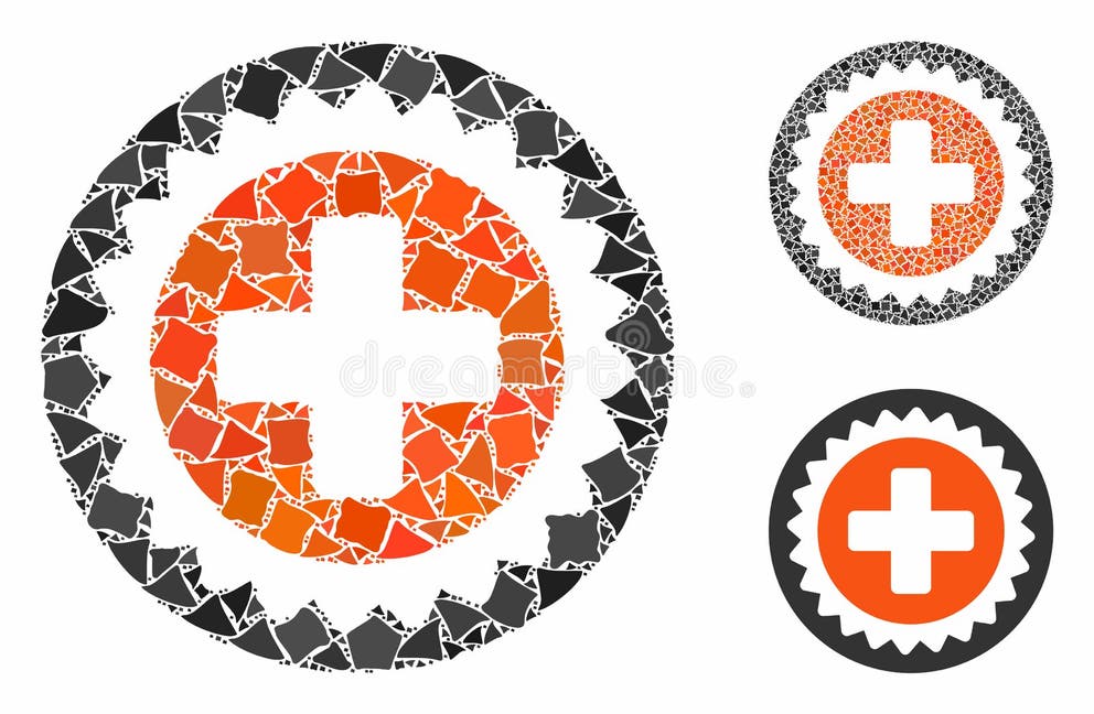 Medical Stamp Composition Icon of Humpy Pieces Stock Illustration ...
