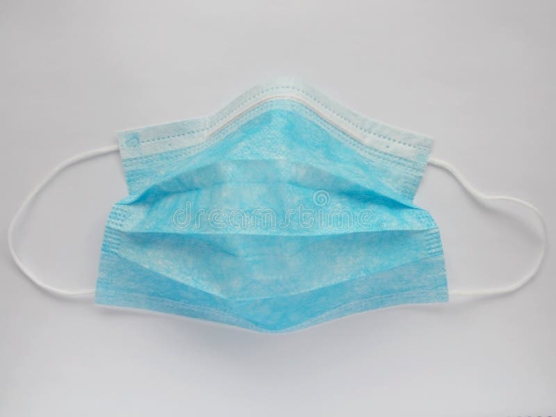 Medical Sterile Blue Protective Mask on a White Background Stock Photo ...