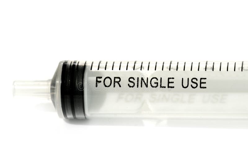 Medical Sterile Single Use Syringe Graded Isolated on White Stock Image ...