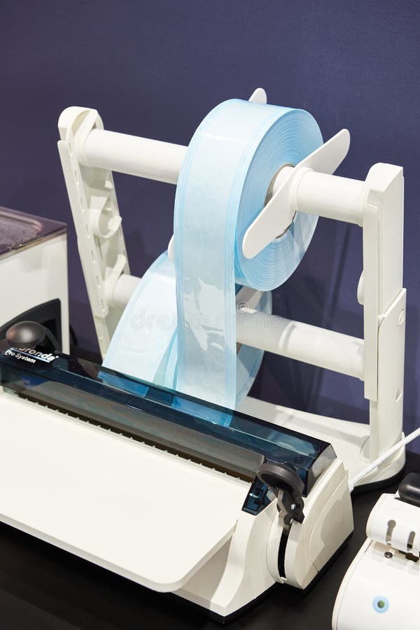 Medical Sterilization Packaging Machine Stock Photo - Image of steel ...