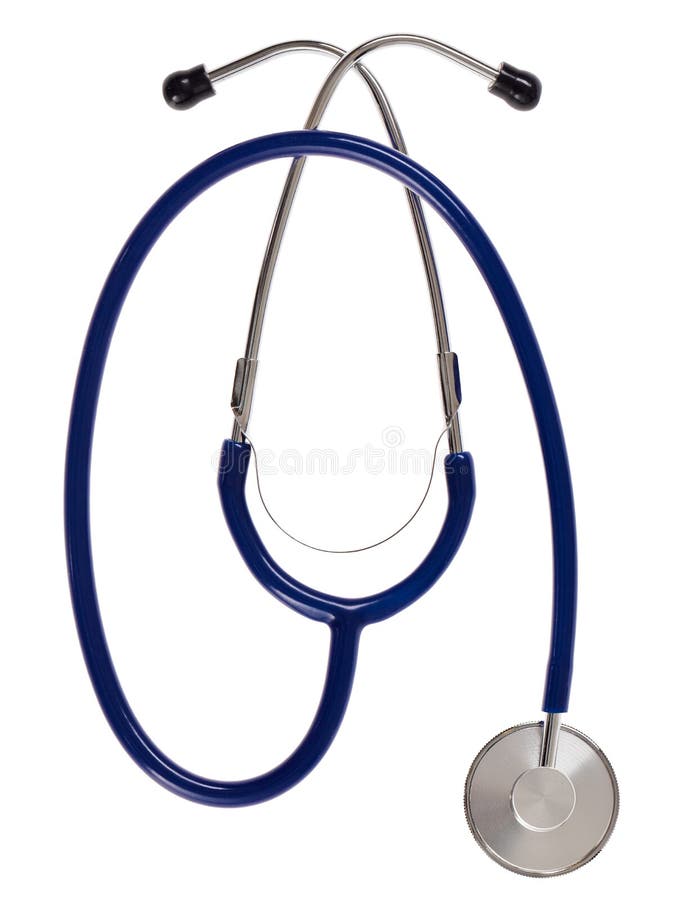A Stethoscope on Blue Background with a Spring Flowers Stock Image ...