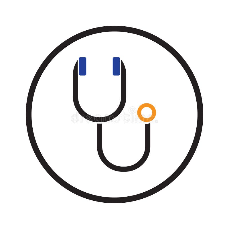 Medical stethoscope icon stock vector. Illustration of symbol - 262618217