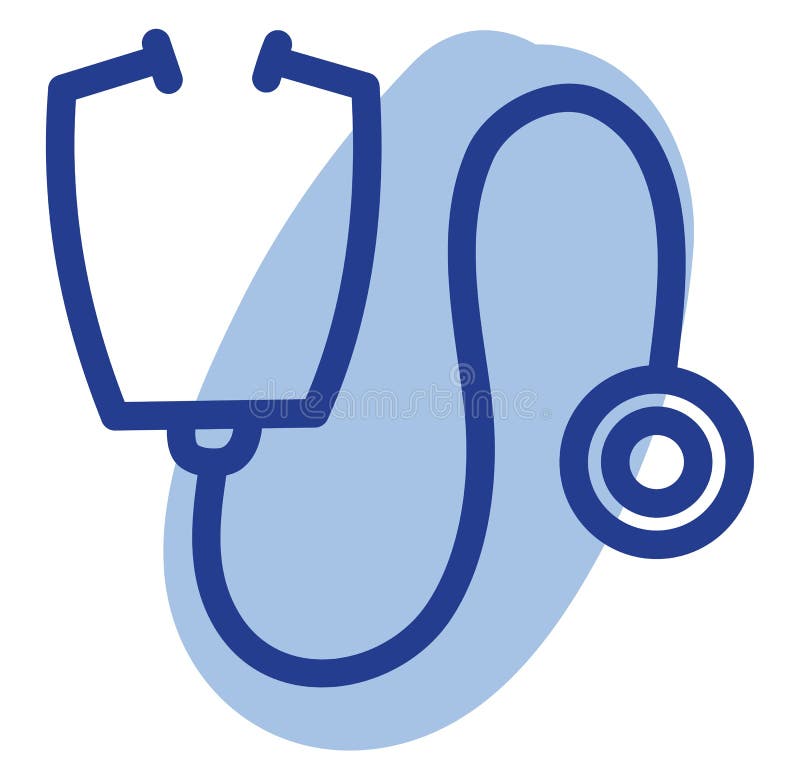 Medical stethoscope, icon stock vector. Illustration of vector - 261058726