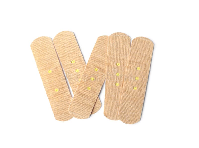Medical Sticking Plasters on White. First Aid Item Stock Photo - Image ...