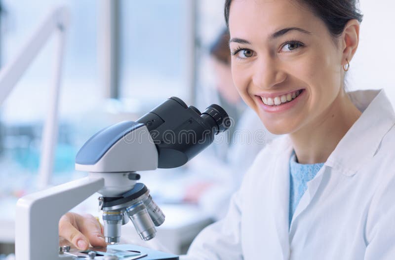 Medical Student in the Clinical Laboratory Stock Photo - Image of woman ...