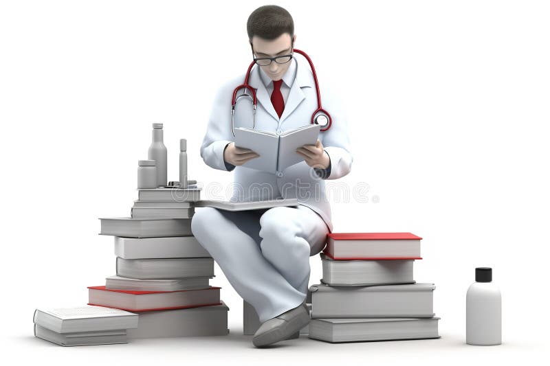 Medical Student Isolated on White Background. AI Generated Stock ...