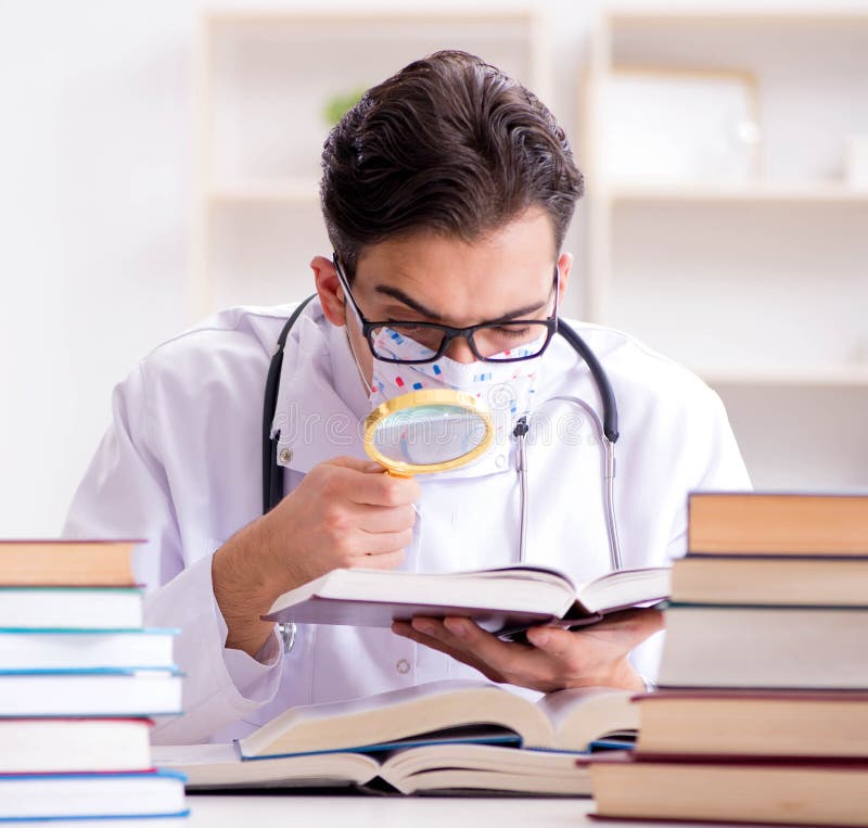 Medical Student Preparing for University Exams Stock Photo - Image of ...