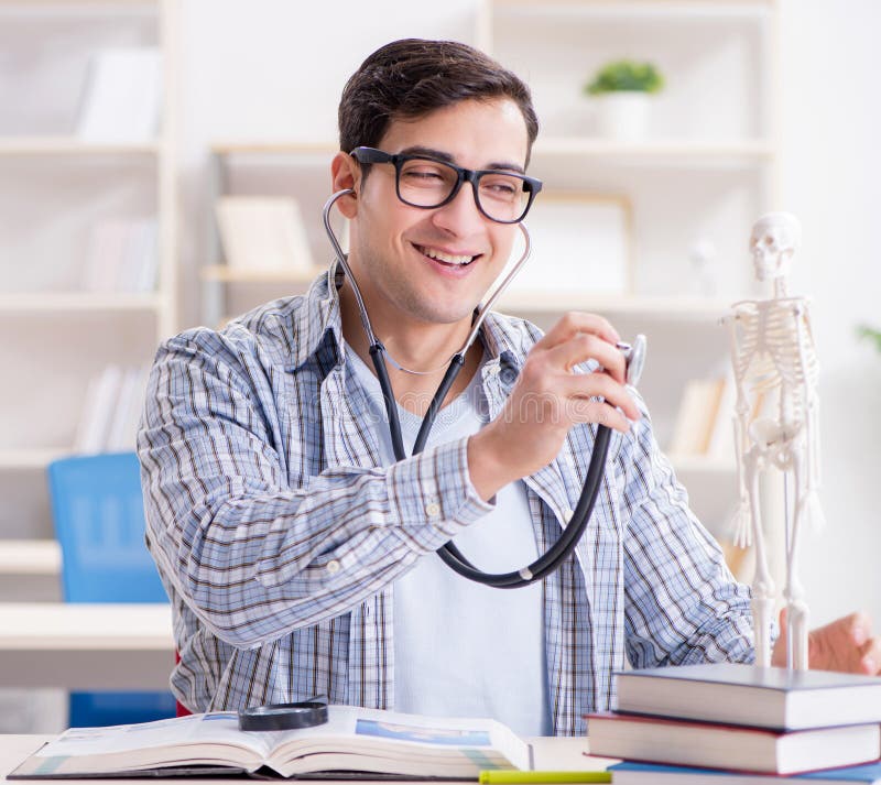 Medical Student Sitting at the Lecture in University Stock Photo ...