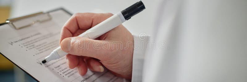 Medical Student Studying in College Header Image Stock Photo - Image of ...