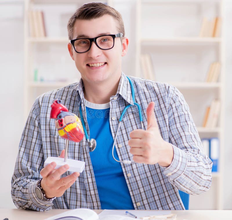 Medical Student Studying Heart in Classroom during Lecture Stock Image ...