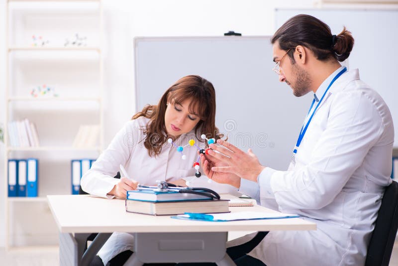 Medical Students in the Classroom Stock Photo - Image of physics ...