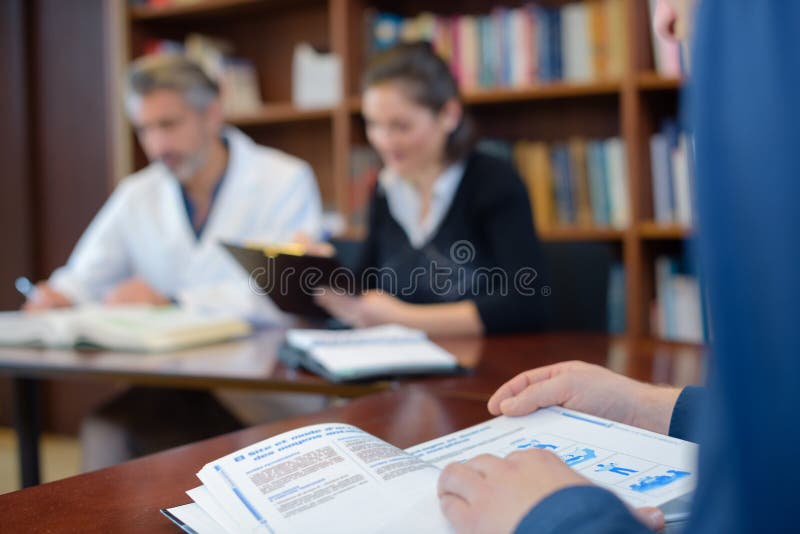 Medical Students in Library Stock Image - Image of healthcare ...