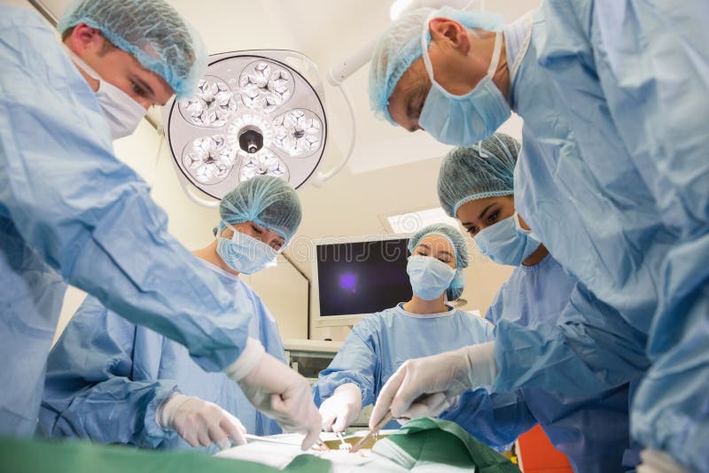 Medical Students Practicing Surgery on Model Stock Image - Image of ...
