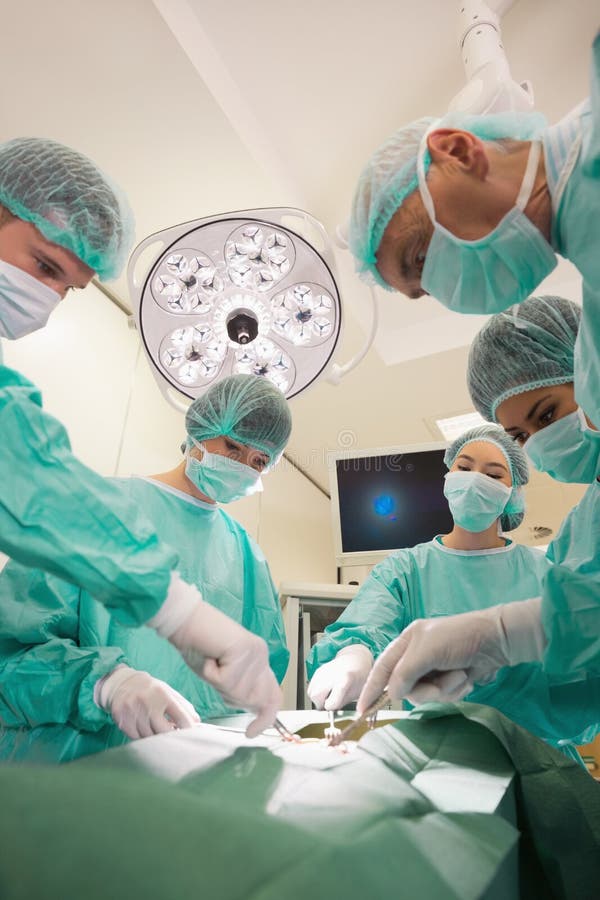 Medical Students Practicing Surgery on Model Stock Image - Image of ...