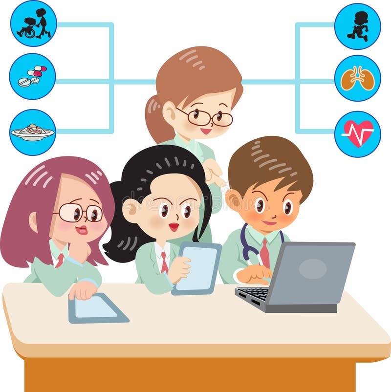 Medical students stock vector. Illustration of nurses - 95489394