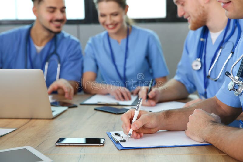 Medical Students Working in Scientific Laboratory Stock Photo - Image ...