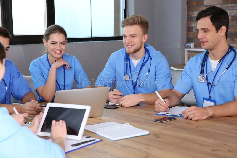 Medical Students Studying at University Stock Photo - Image of graduate ...