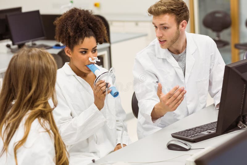 Medical Students Working Together in the Lab Stock Photo - Image of ...