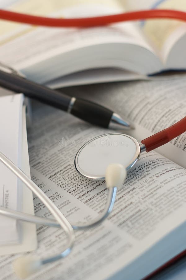 Stethoscope on a Medical Book Stock Photo - Image of exam, medical: 701250