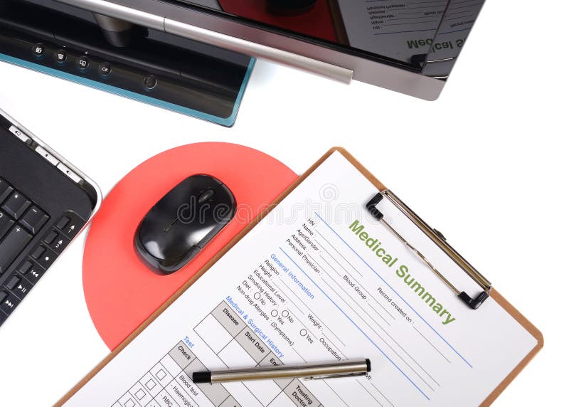 Medical Summary on Clipboard. Stock Image - Image of form, file: 40563117