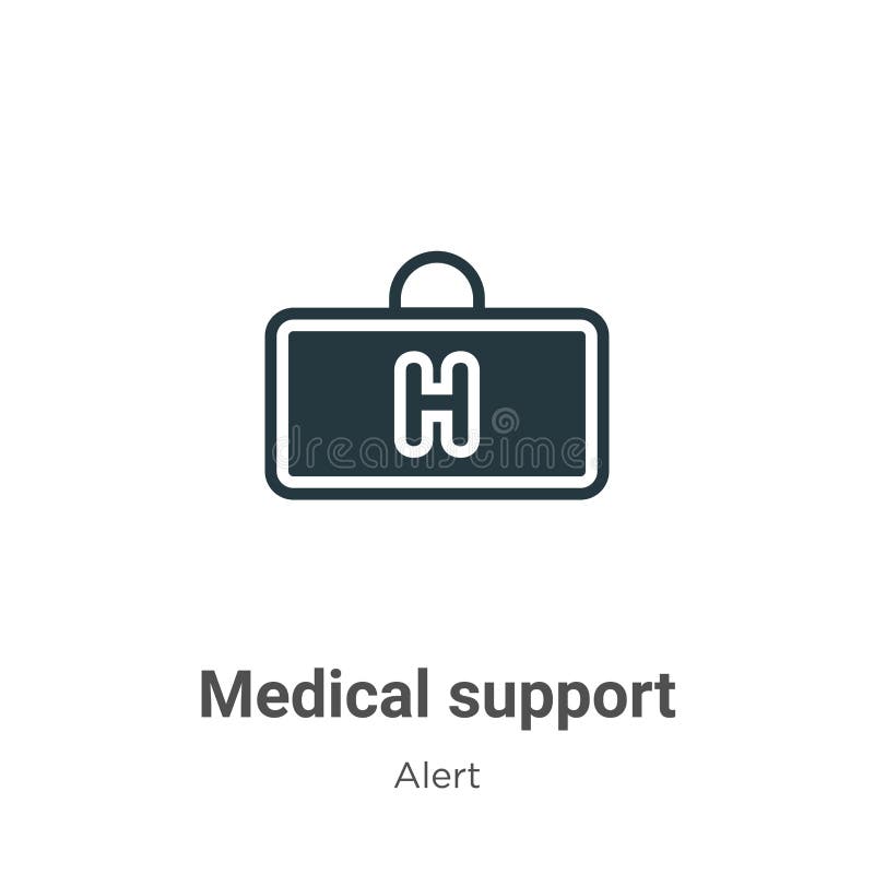 Medical Support Vector Icon on White Background. Flat Vector Medical ...