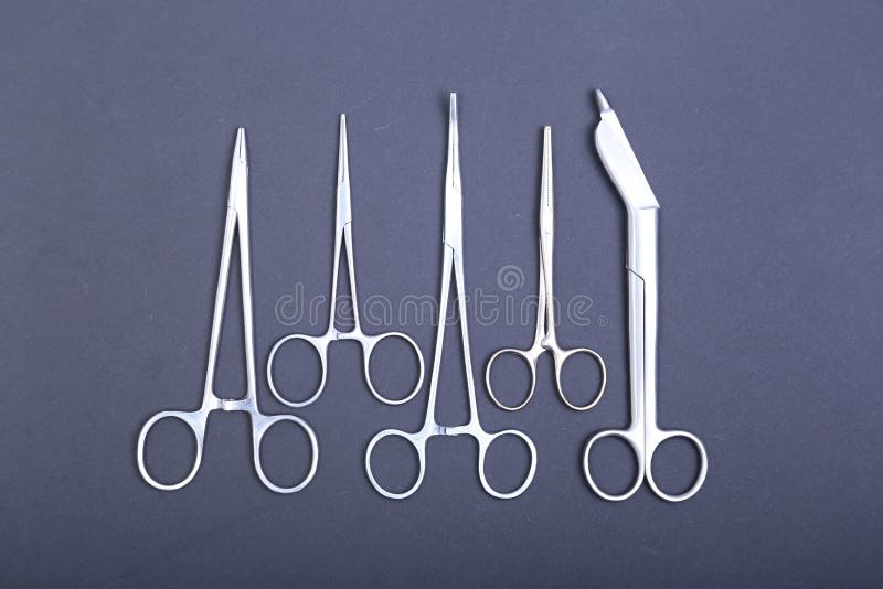 Medical and Surgery Instruments Isolated in Mirror Background Stock ...