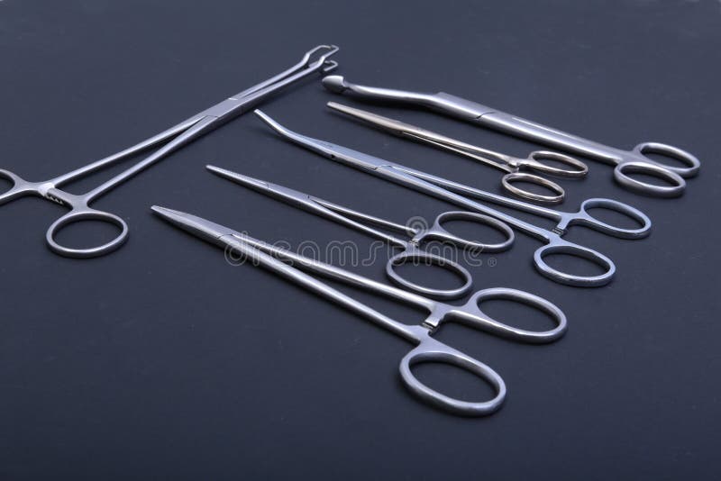Medical and Surgery Instruments Isolated on White Background Stock ...